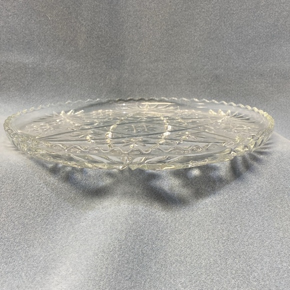 Anchor Hocking | Dining | Anchor Hocking Crystal Platter Saw Tooth ...